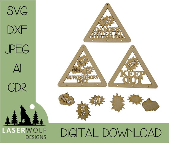 Laser Cutting File Digital Download Vector Glowforge SVG Dxf | Etsy