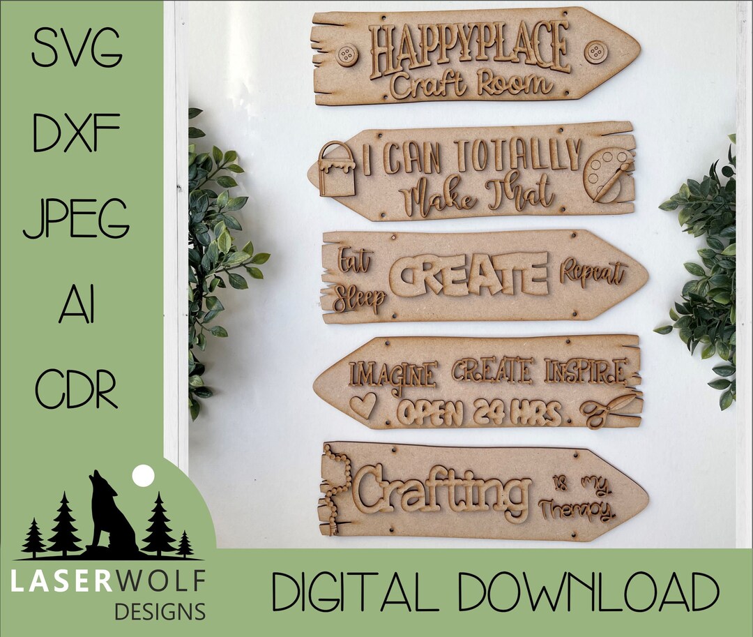 Laser Cutting File Digital Download Vector Glowforge SVG, Dxf, Ai, Cdr ...