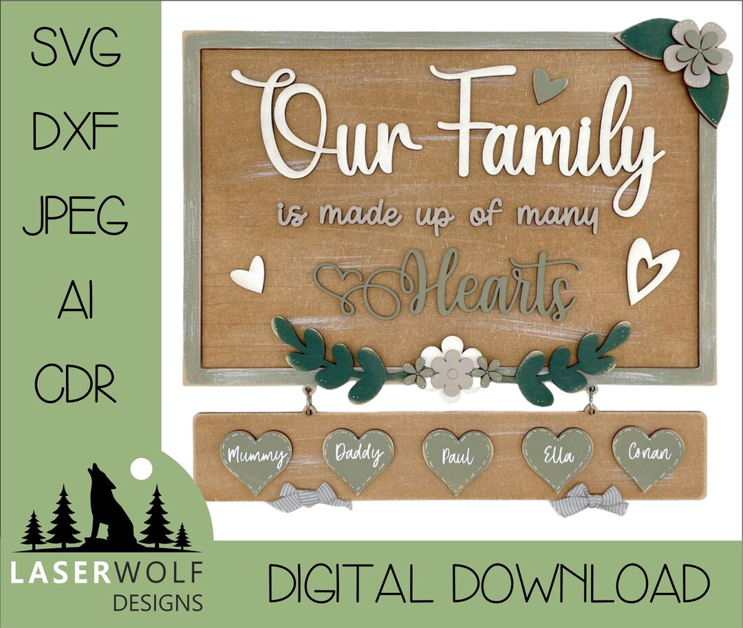 Laser Cutting File Digital Download Vector Glowforge SVG, Grandchildren ...