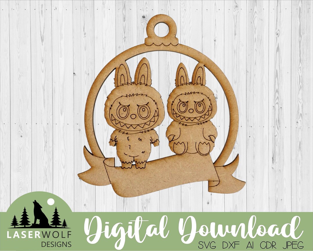 Laser Cutting File, Labubu Kids Craft, Party Paint Your Own Labubu ...