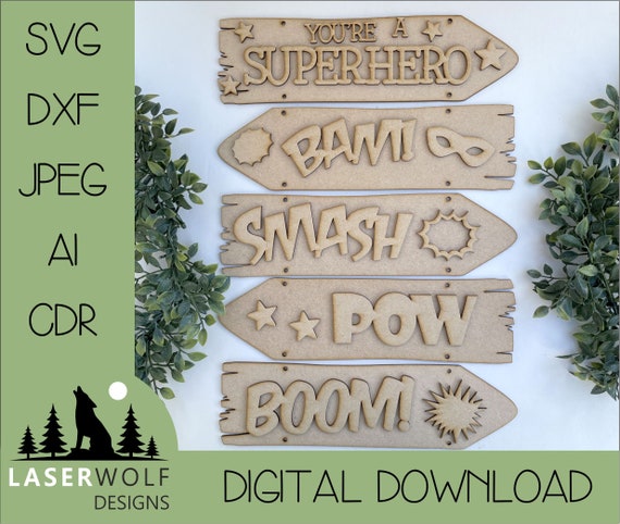 Laser Cutting File Digital Download Vector Glowforge SVG Dxf | Etsy