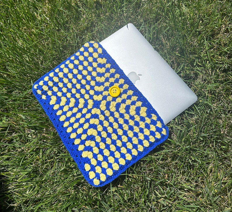 Handmade Crochet Laptop Sleeve - Etsy