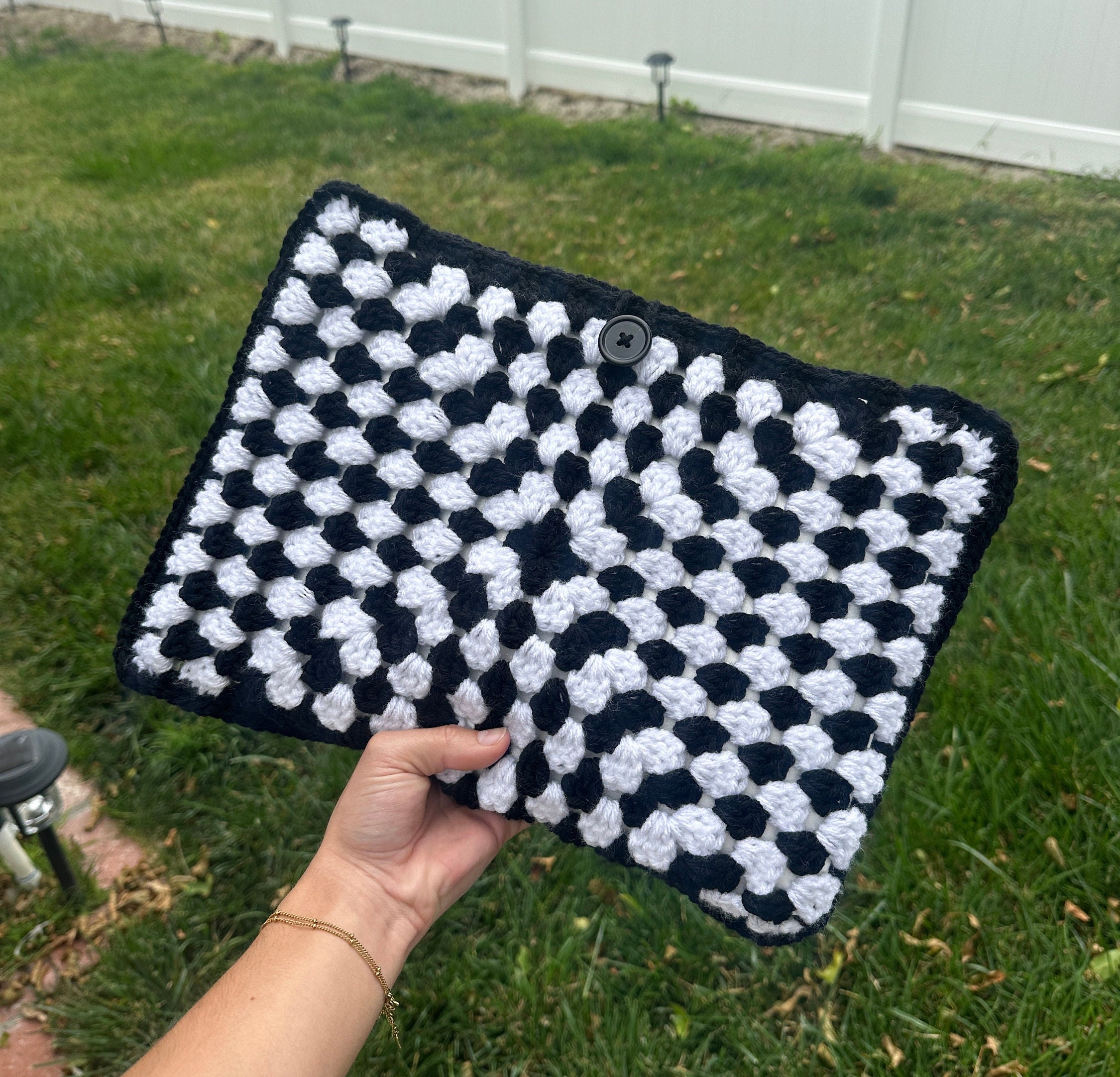Handmade Crochet Laptop Sleeve - Etsy