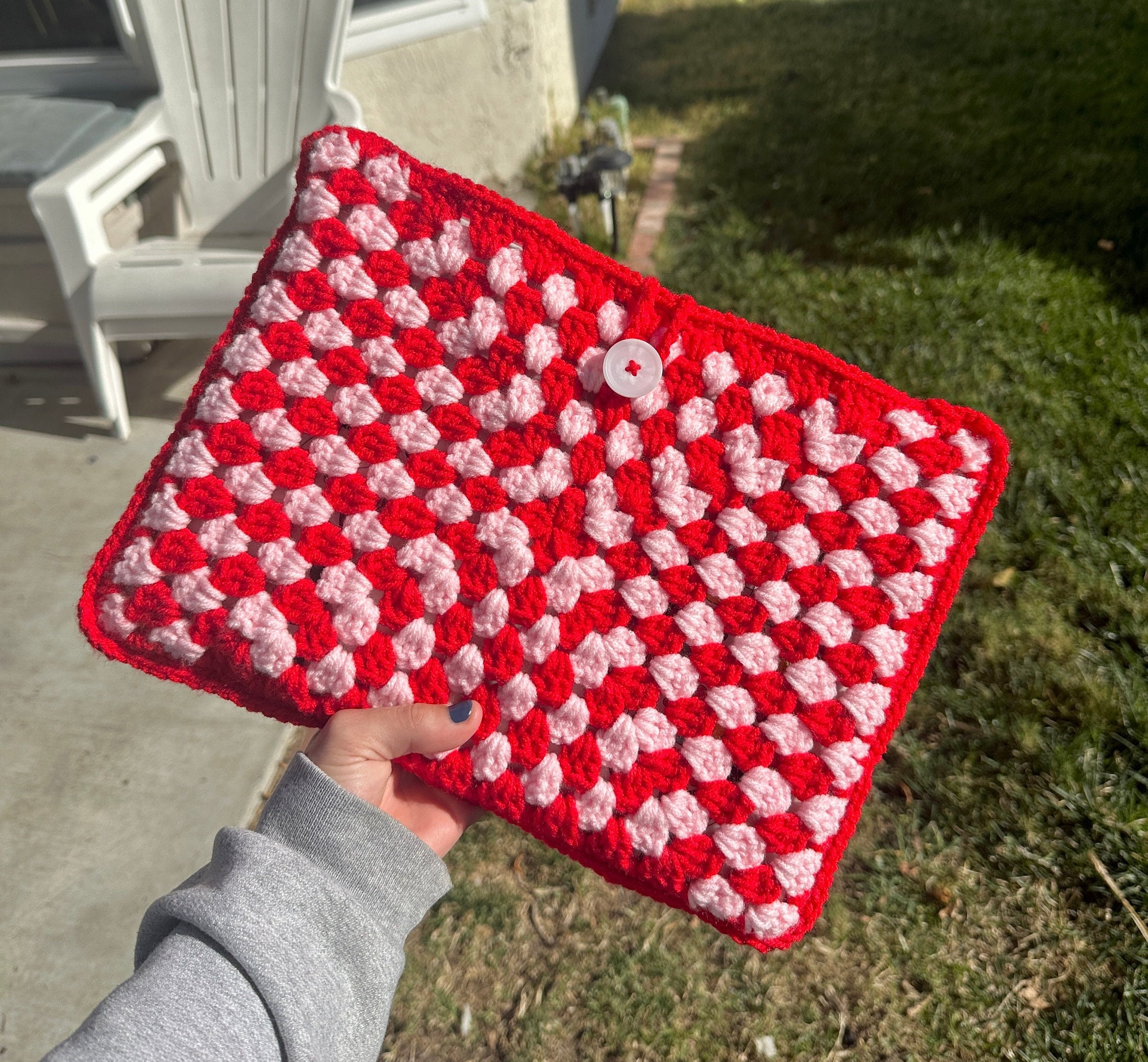 Handmade Crochet Laptop Sleeve - Etsy