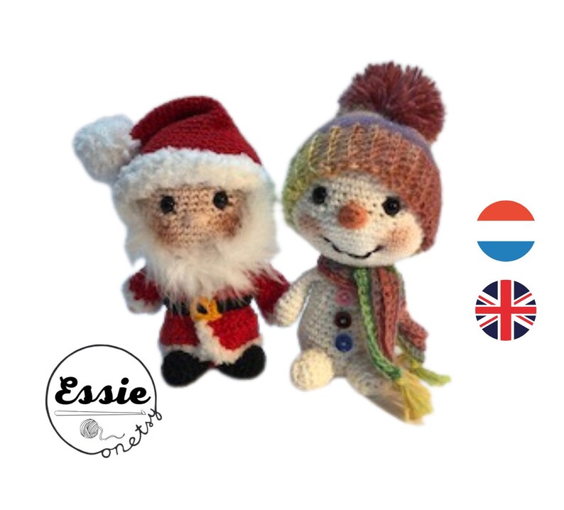 Munchkins Santa and Snowy Crochet Pattern/amigurumi. Nederlands ...