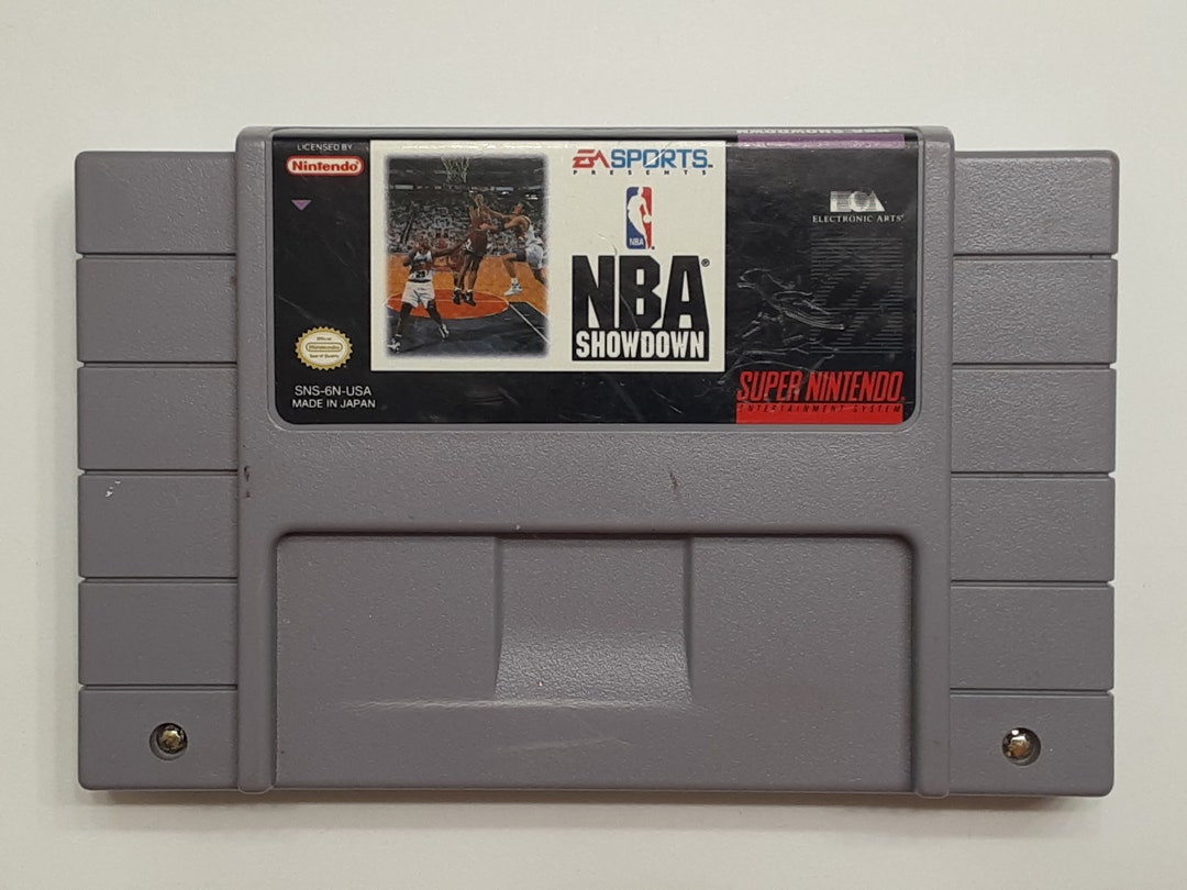 NBA Showdown Super Nintendo SNES Authentic Video Game Fantasy Sports ...