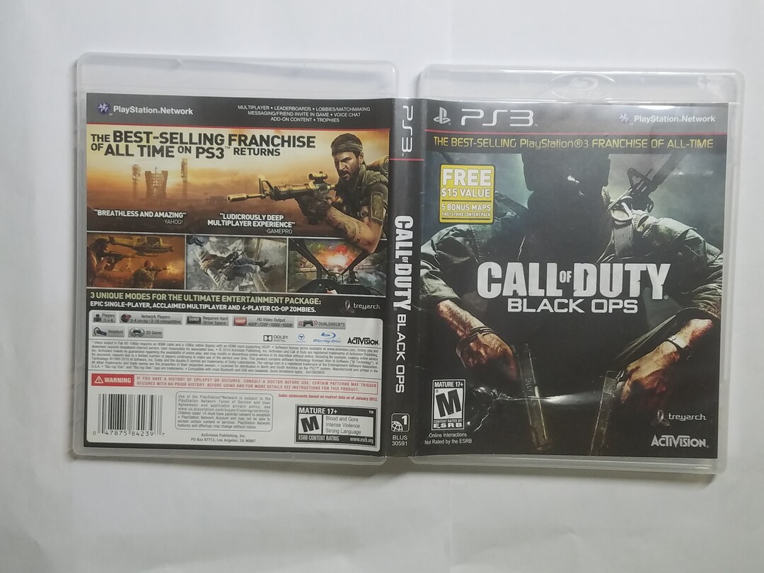 COD Call of Duty Black Ops Playstation 3 PS3 Game - Etsy