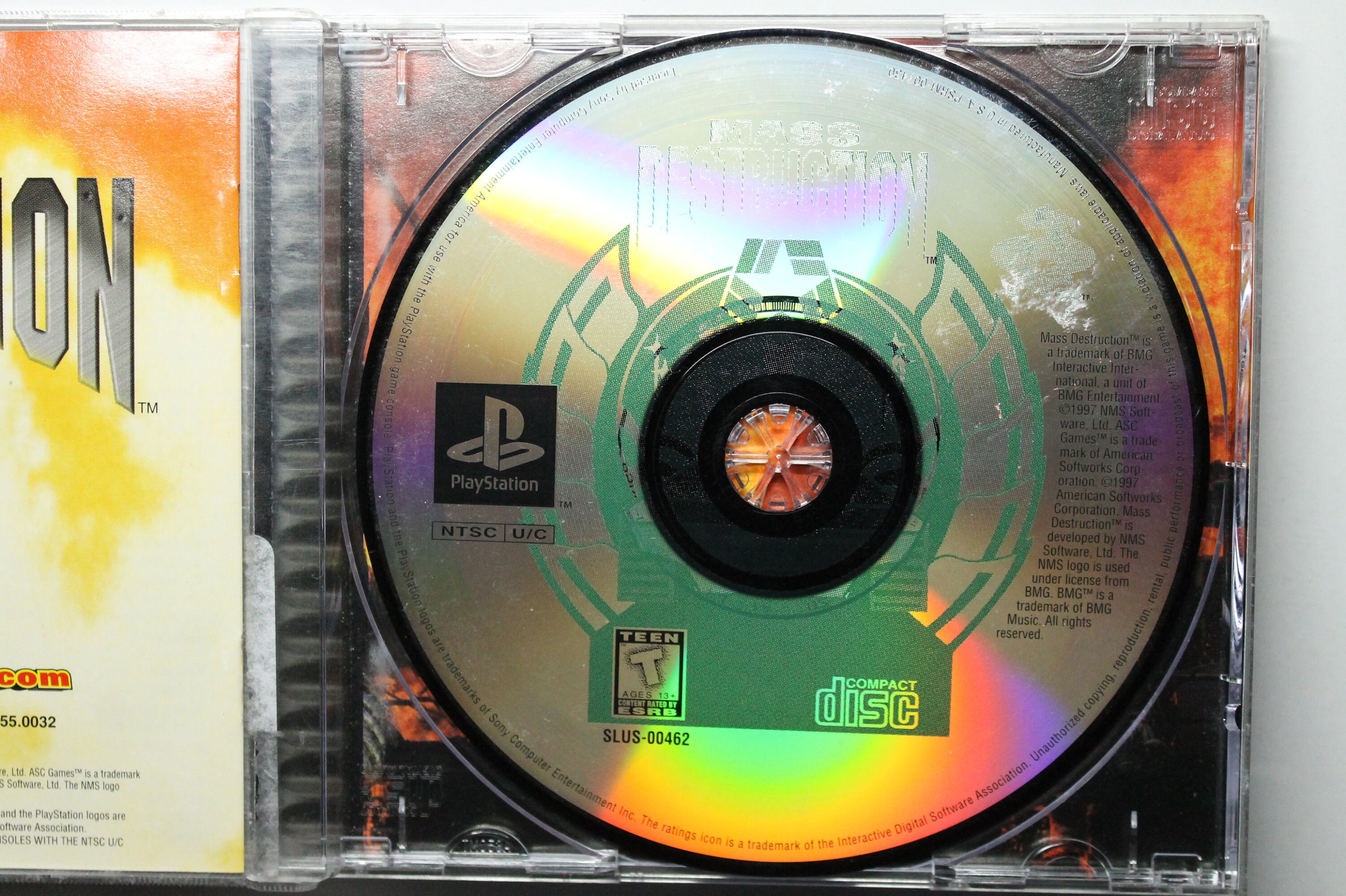 UGLY Mass Destruction Authentic Clean Game Playstation 1 PS1 PSX Black ...