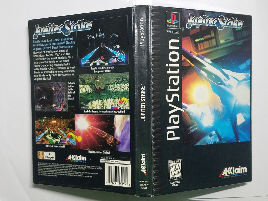 Jupiter Strike Long Box Game Complete CIB Playstation PS1, PSX - Etsy