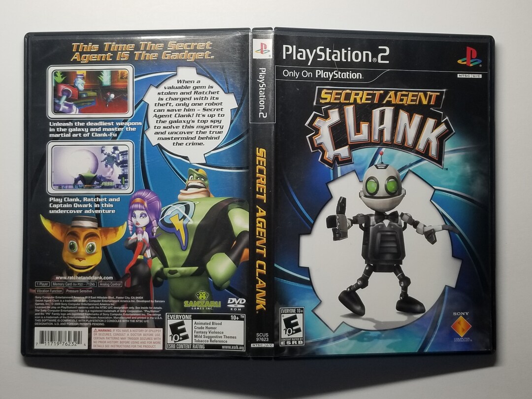 UGLY Secret Agent CLANK Authentic Video Game Playstation 2 PS2 Complete ...