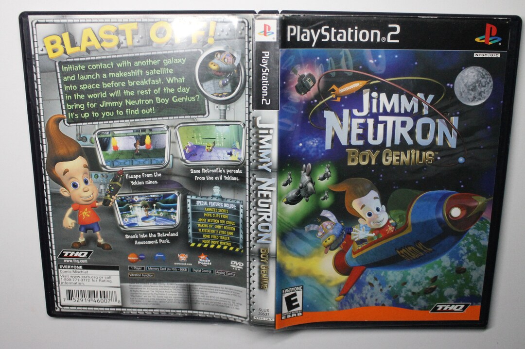 Jimmy Neutron Boy Genius Clean Authentic Video Game PS2 Playstation 2 ...