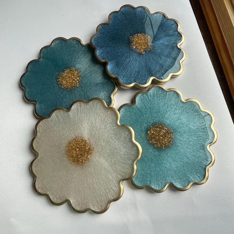 Blue Coasters - Etsy