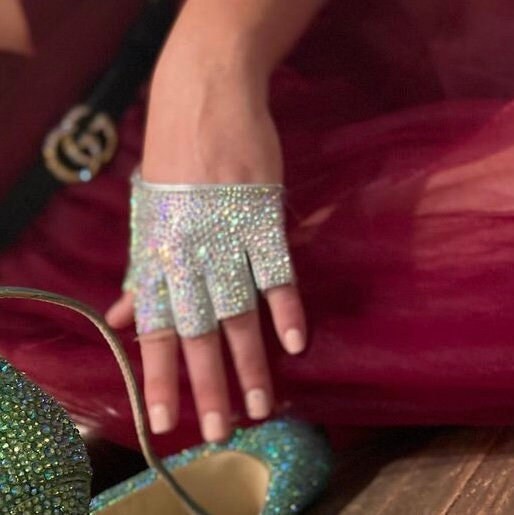 Custom Strassed Fingerless Gloves - Etsy