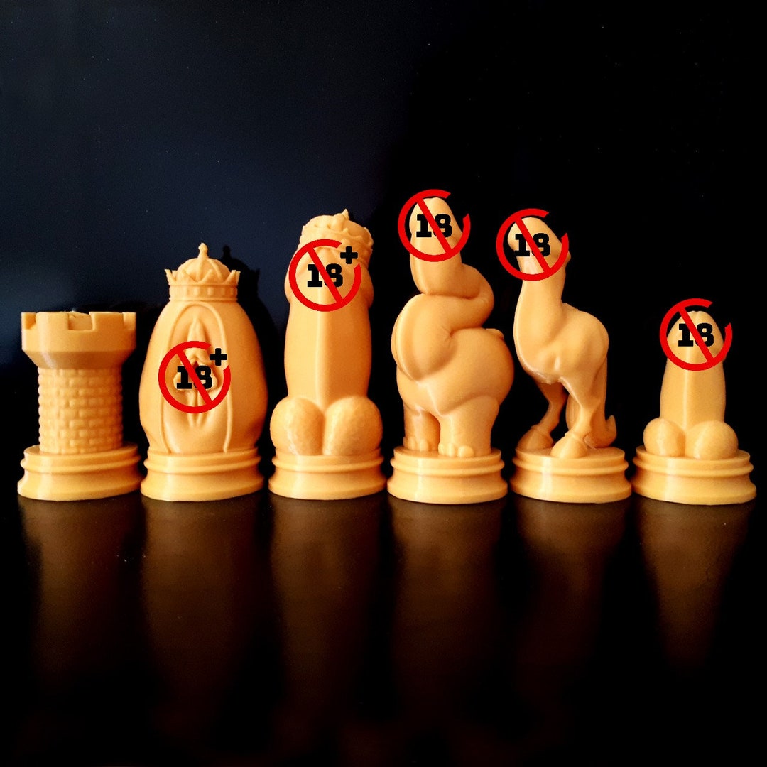 Naughty Chess Set 32 Pieces Complete Chess Set Chess Lover Dick And Vagina Vagina Art