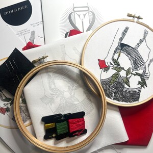 KIT - Dominique / Embroidery Kit / Stitch Kit / Craft Kit / Embroidery / Embroidery Art ...