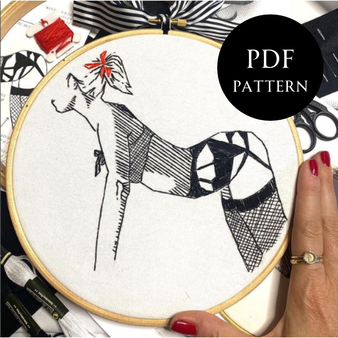 PDF Pattern, Beginner Embroidery, Embroidery Design, Embroidery Pattern ...
