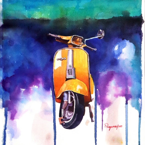 Scooter Painting - Etsy