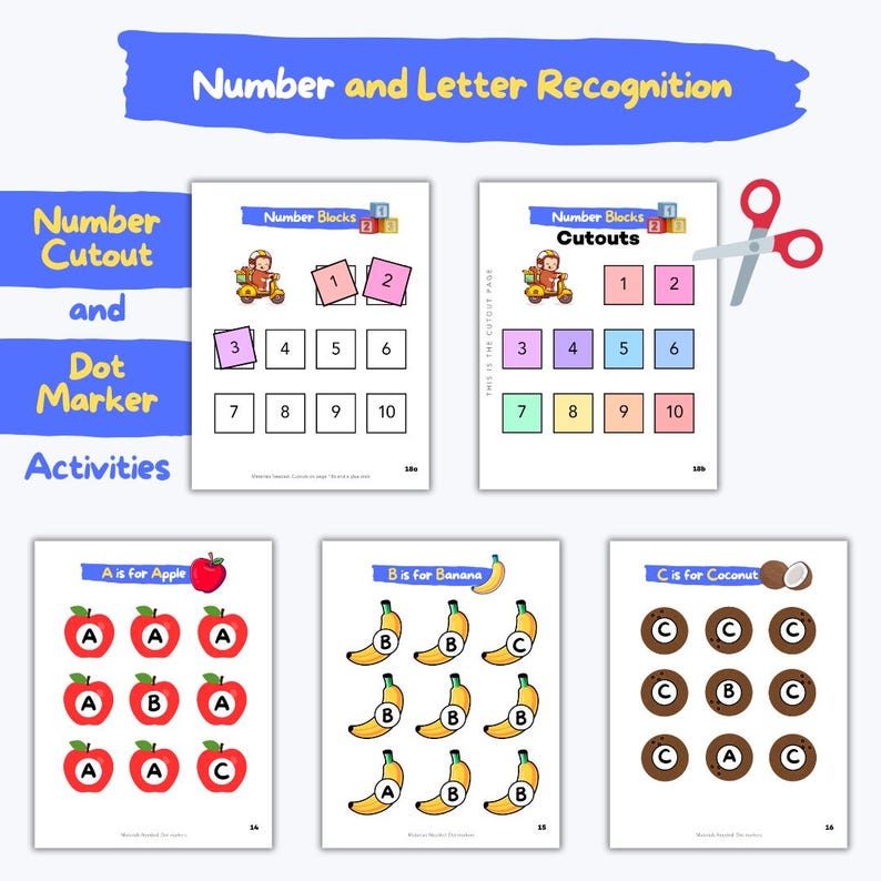 Printable DIY Toddler Activity Journal, Montessori-inspired Activities ...