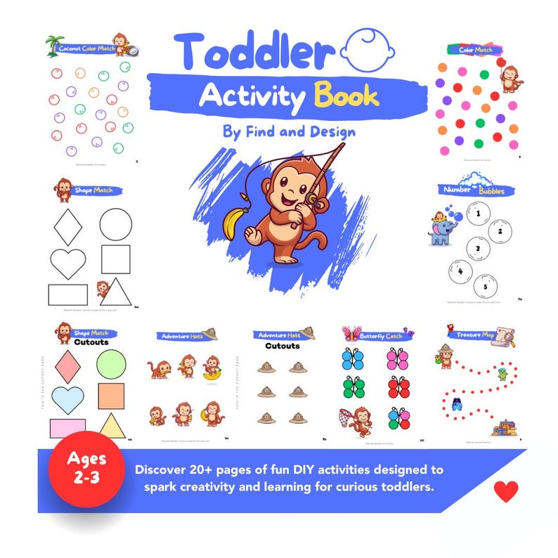 Printable DIY Toddler Activity Journal, Montessori-inspired Activities ...
