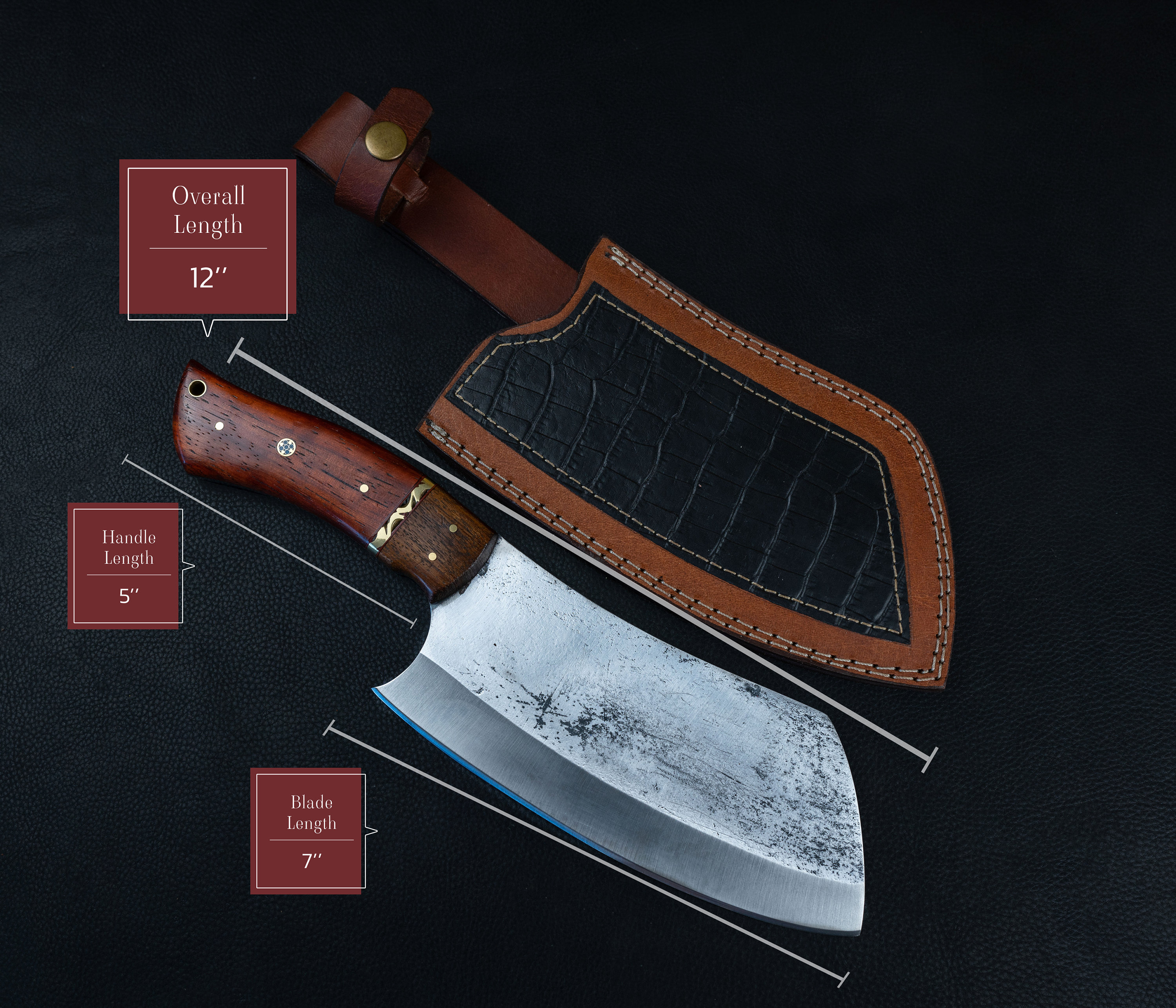 Chef Cleaver Chopper Kitchen Butcher Full Tang Handmade High - Etsy