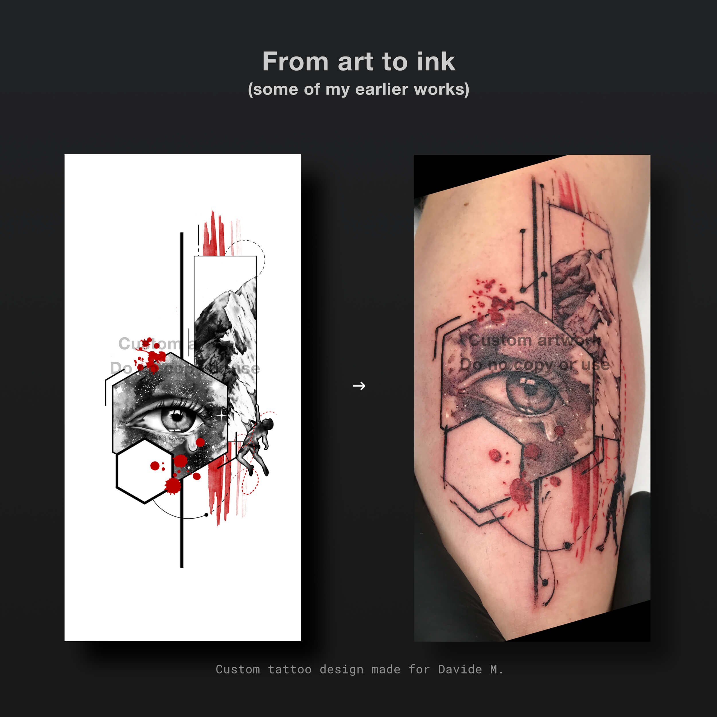 Your Blackwork Tattoo Design! Personalized Art Custom Made Tattoo ...