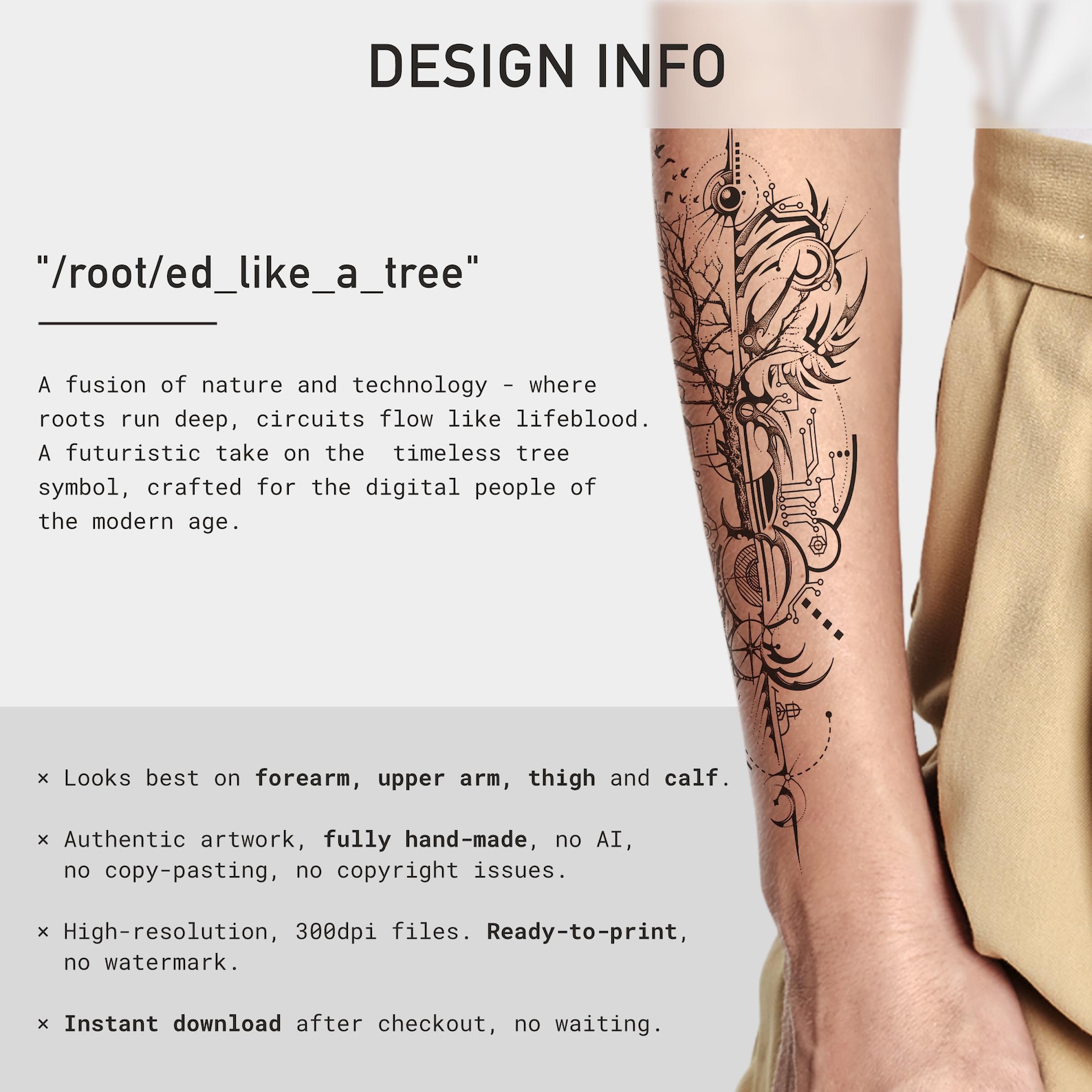 Rooted Like a Tree - Cyber Sigilism Tattoo Design Tree Tattoo Stencil ...
