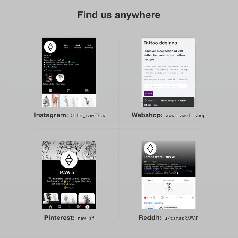 Unalome Moon Tattoo Design With Stencil Geometric Tattoo Flash Mountain ...