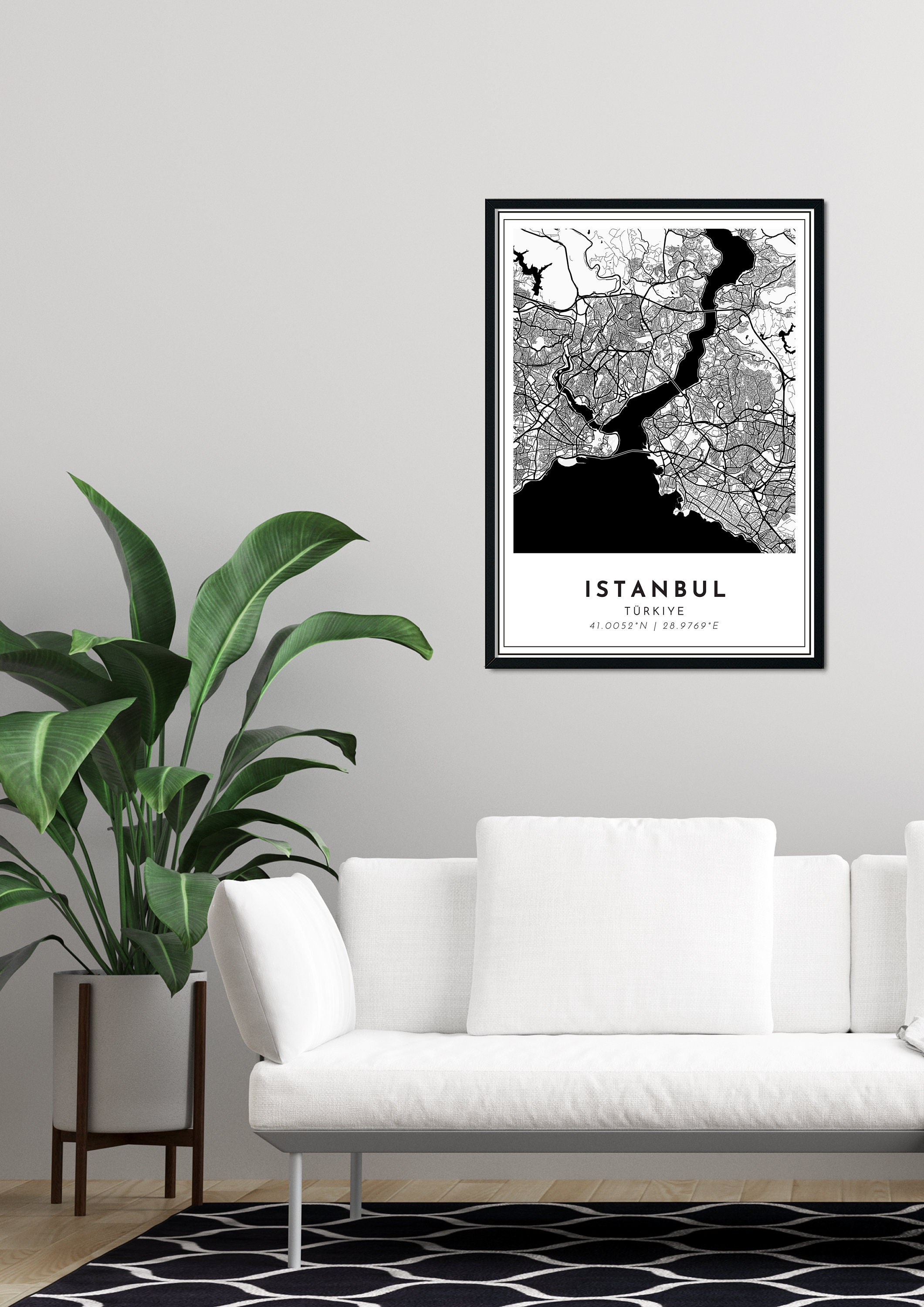 ISTANBUL Map Print ISTANBUL City Türkiye Print Istanbul Map - Etsy