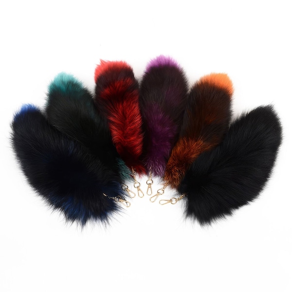 Fox Tail Tail Keychain - Etsy