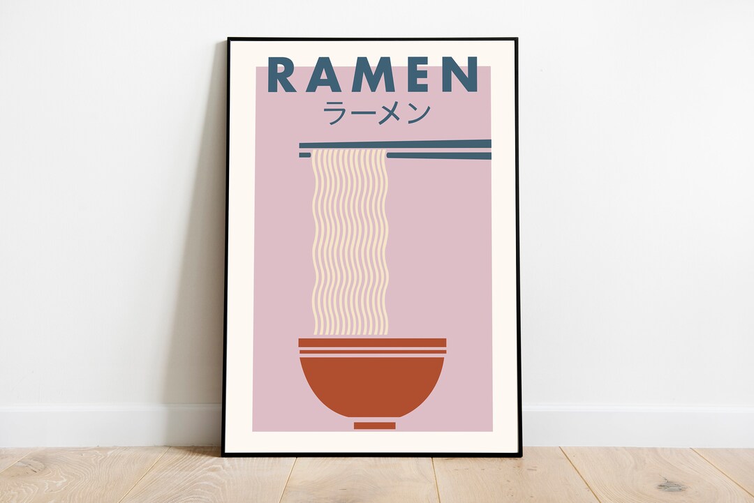 Japanese Ramen Noodles Print Japanese Raman Noodles Poster - Etsy
