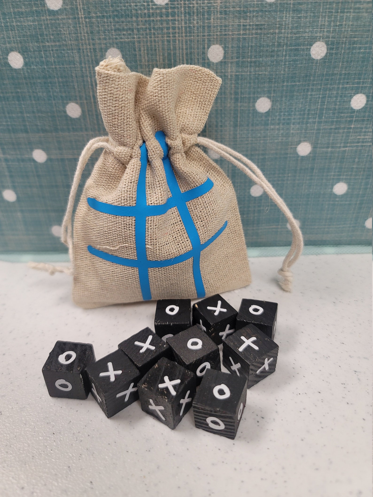 Tic Tac Toe Burlap Bags Etsy