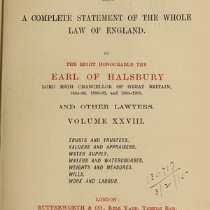 Halsbury's Laws of England - All 31 Volumes on USB - Statutory Common ...