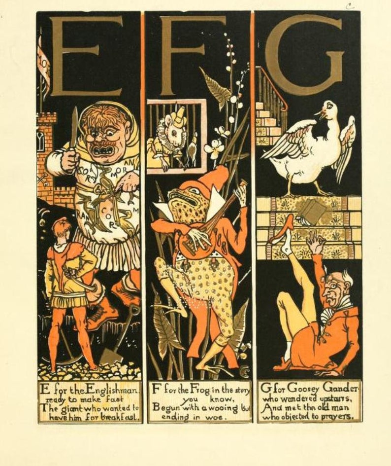 100 Rare Old Illustrated Walter Crane Books on USB Art - Etsy