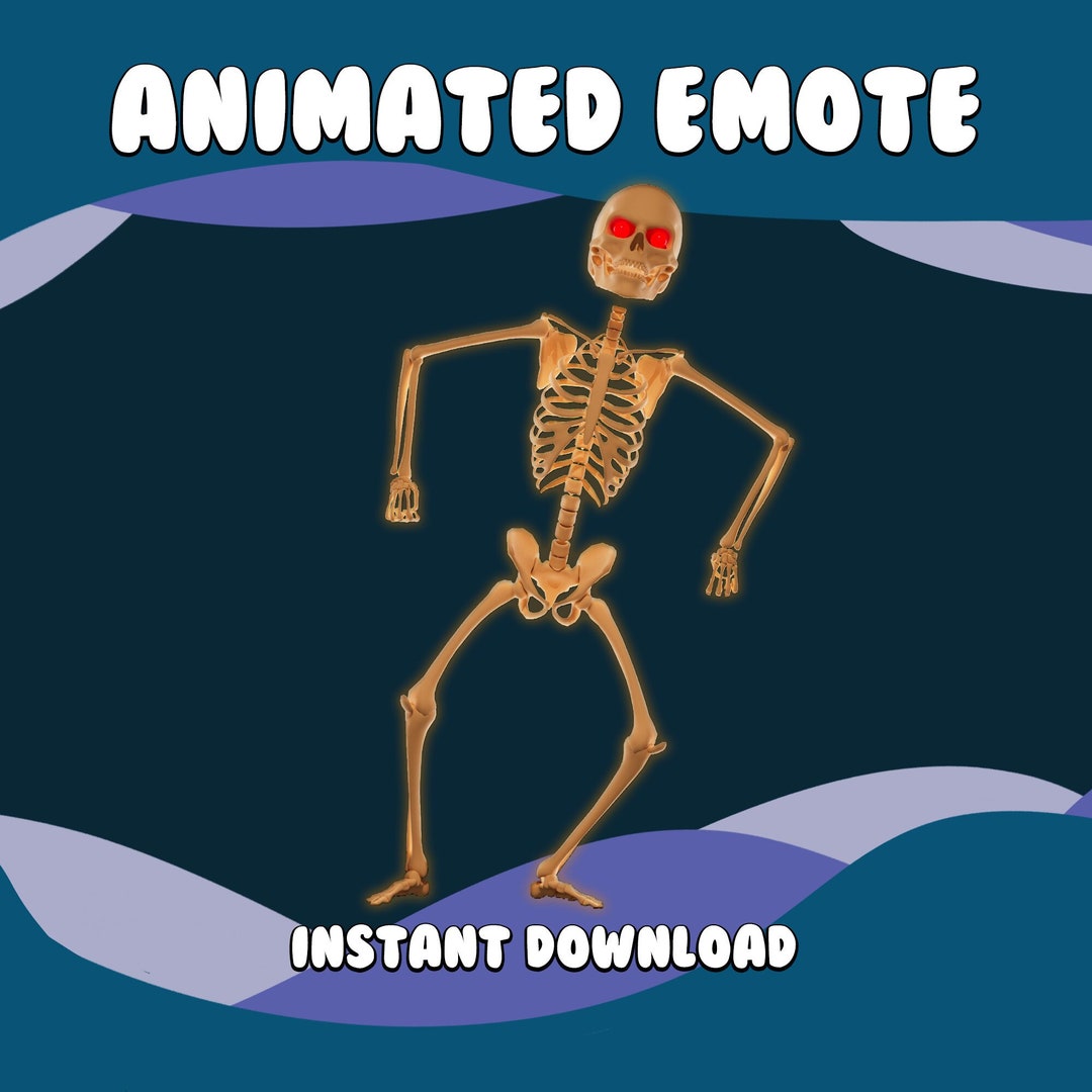 Happy Dancing Skeleton Emote, Animated Twitch Emote, Halloween Emotes ...
