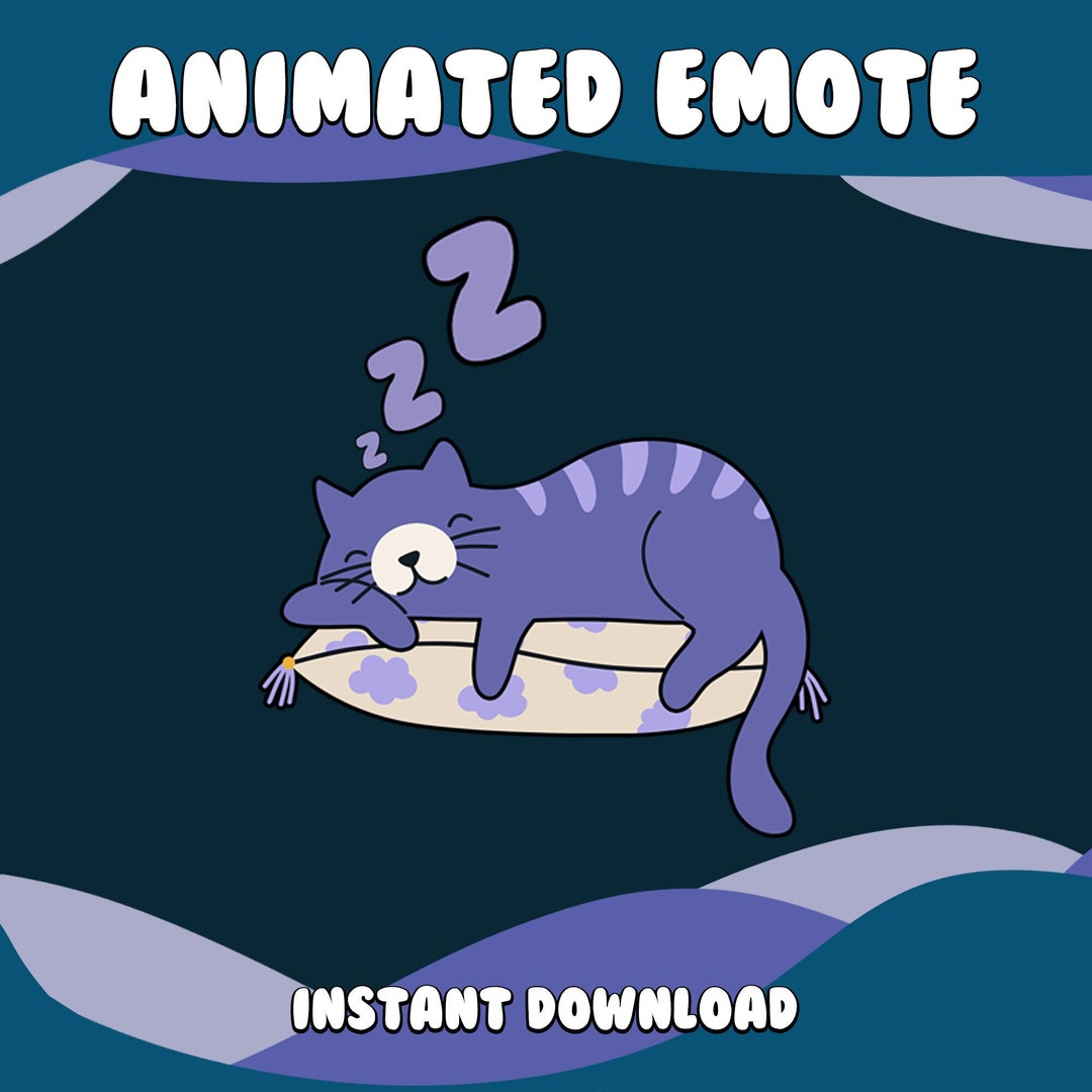 Animated Cat Emote, Sleep Emote, Twitch Emotes, Discord Emotes, Twitch ...