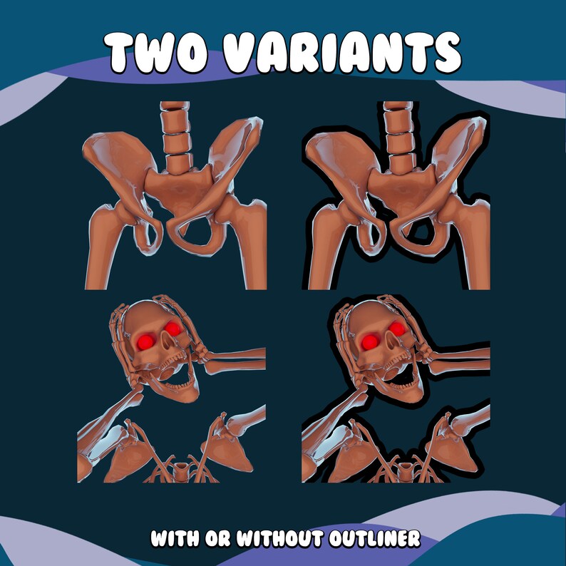 Skeleton Emotes MEGA PACK 12 Emote Pack, Twitch Emote, Halloween Emotes ...