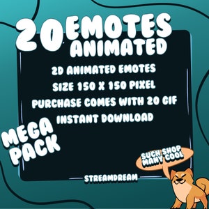 20 Animated Emote Mega Pack - Demon Anime - Fun and Goofy Emoji's for ...