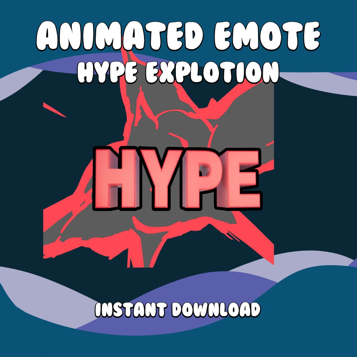 Hype Explosion Twitch Emote Animated, Twitch Emote Animated, Twitch ...
