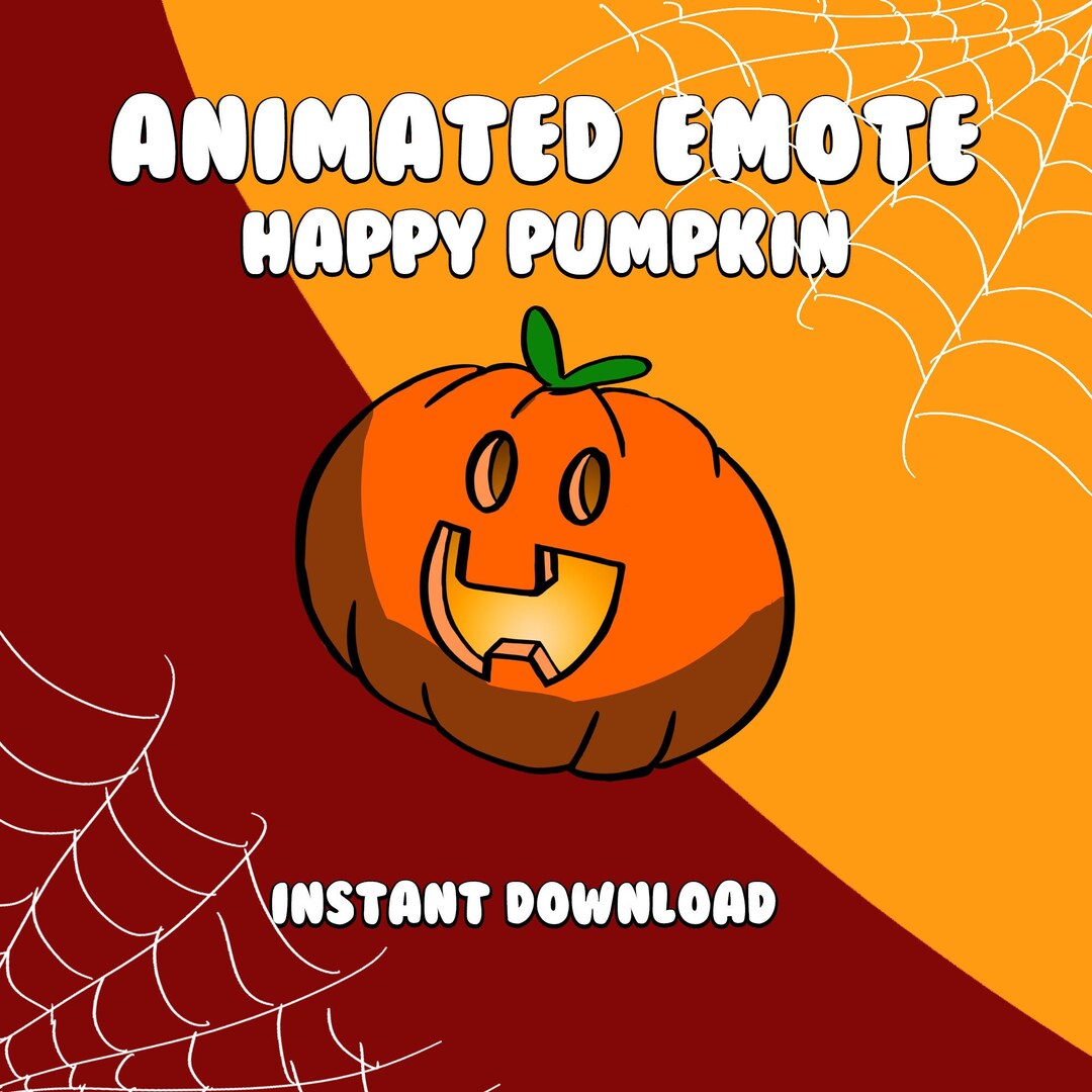 Happy Pumpkin Emote, Animated Twitch Emote, Halloween Emotes, Twitch ...