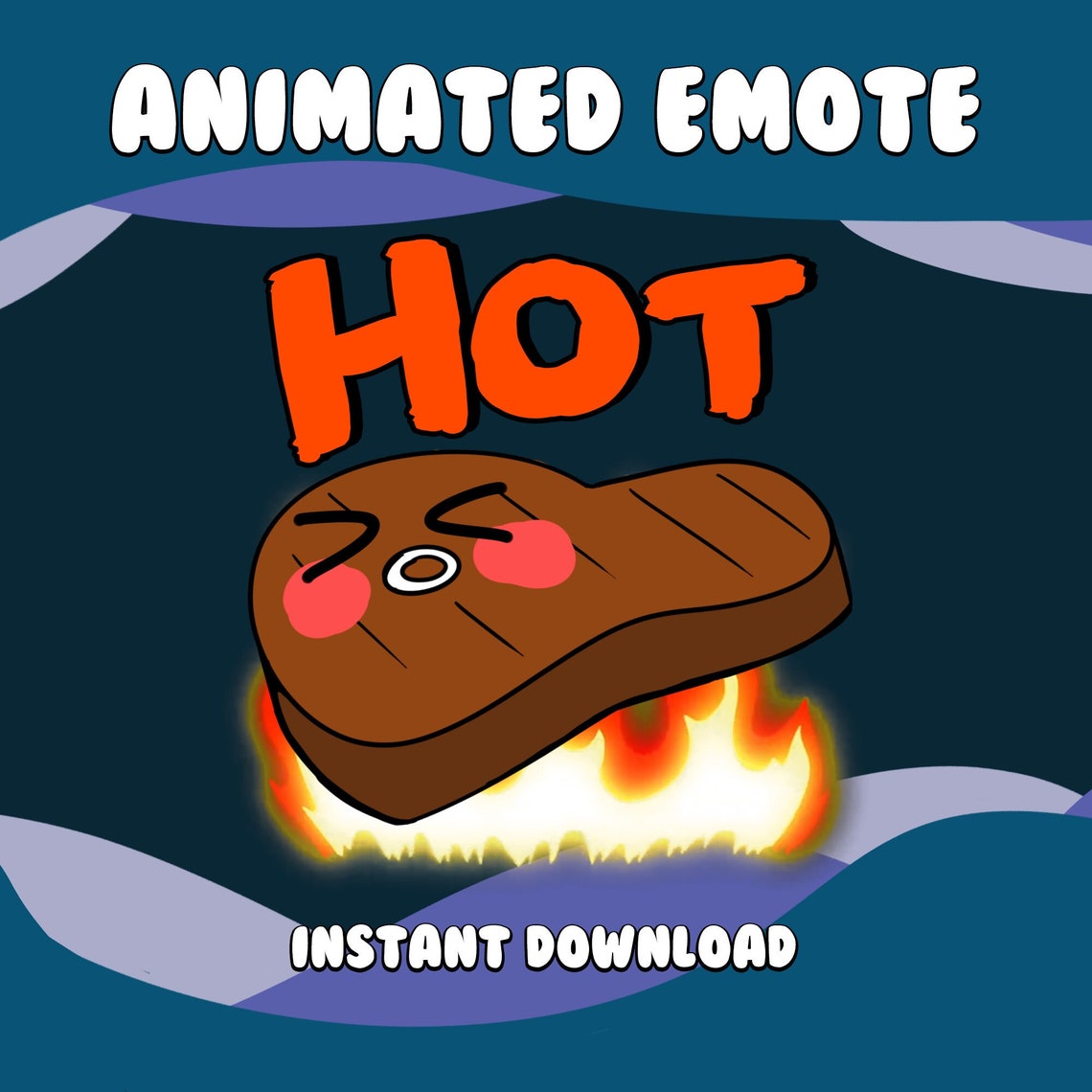 Grilled Steak Emote, Animated Twitch Emote, Hot Emotes, Twitch Emotes ...