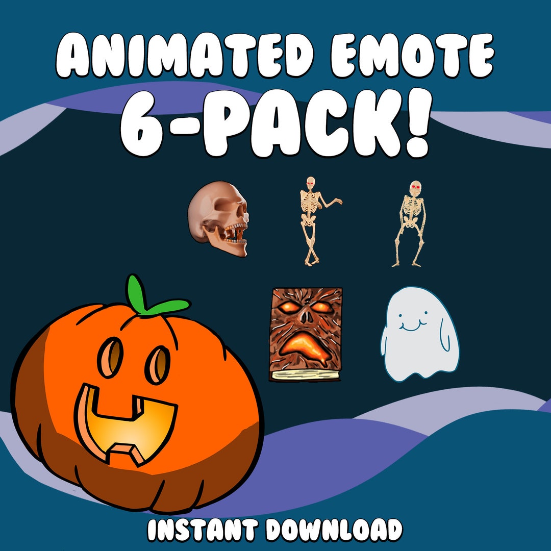 Animated Twitch Emotes Pack, Halloween Twitch Sub Emotes, Discord ...
