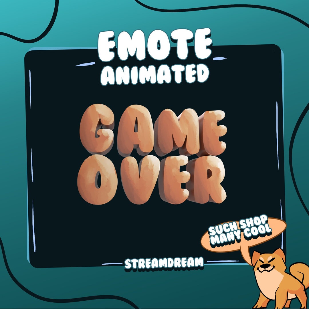 Animated Emote - GAME OVER - for Twitch Discord - Cool Fun Text for ...