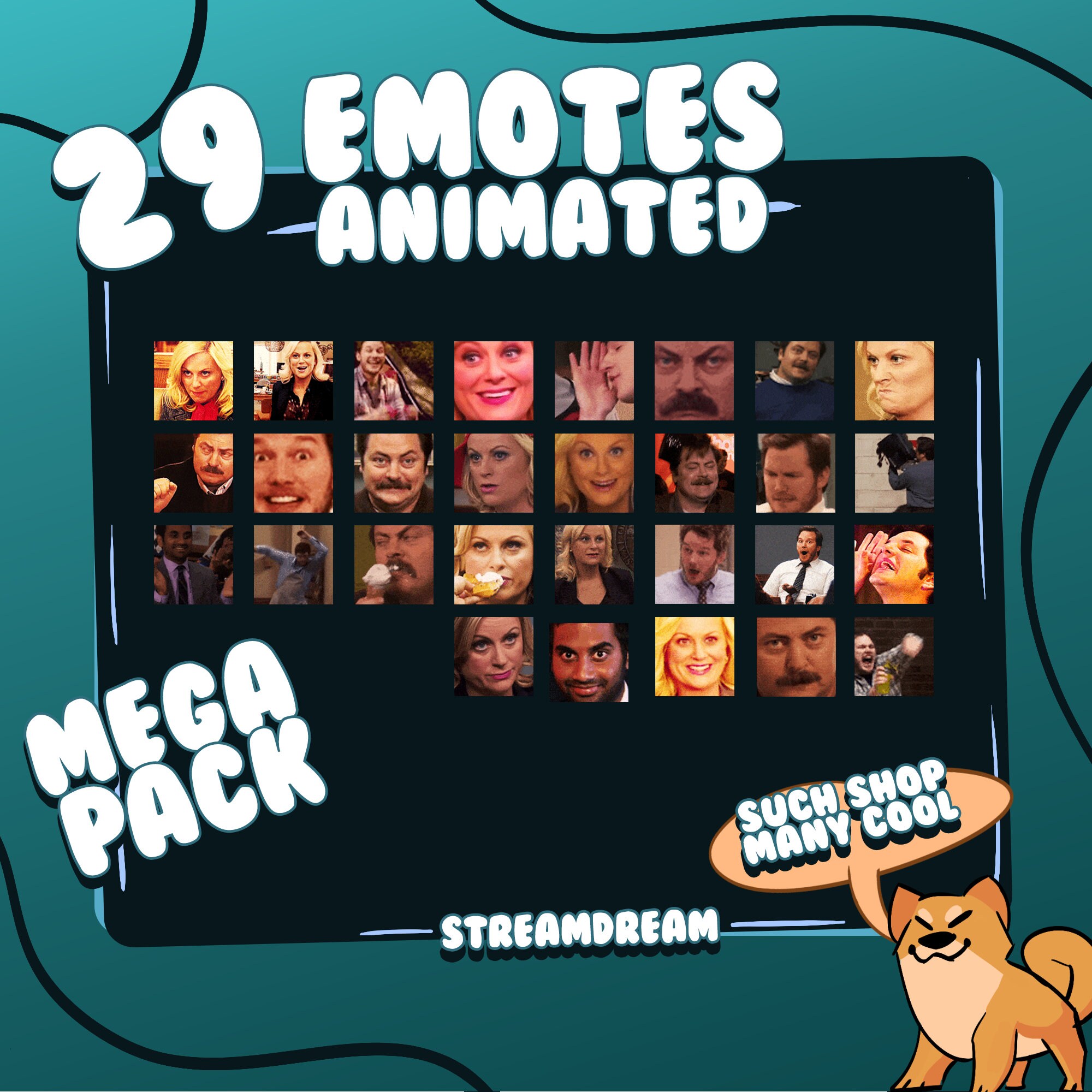 29 Emote Gifs Mega Pack - Parks and Recreation - Ron Swanson, Leslie ...