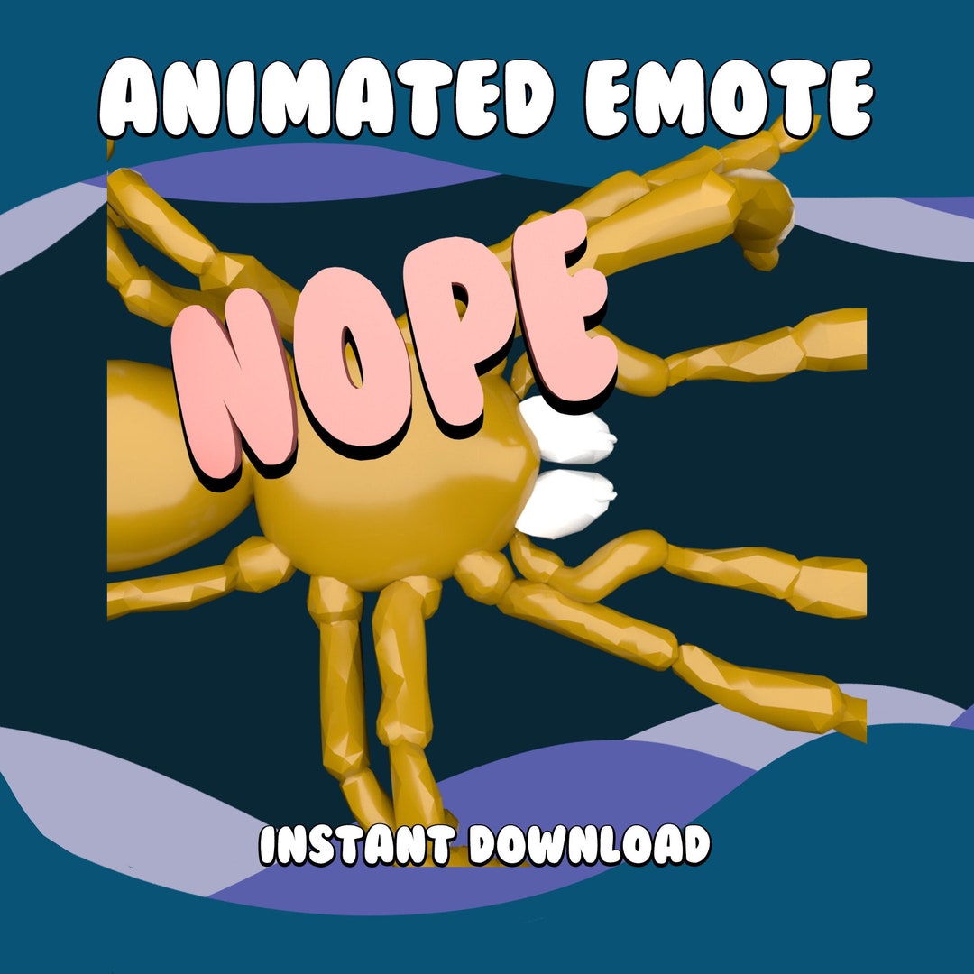 NOPE Spider Emote, Animated Twitch Emote, Halloween Emotes, Twitch ...
