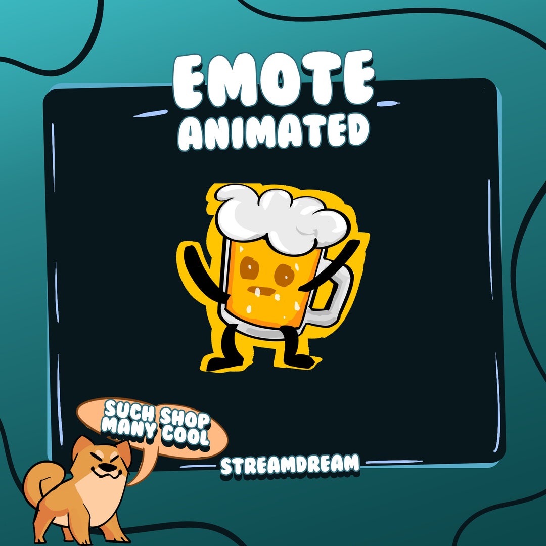Dancing Beer - Twitch and Discord Emote - 2d Animated Emoji - Hand ...