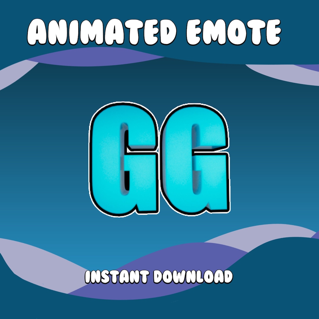GG Blue Animated Twitch Emote, emote Twitch animé, emotes Twitch, emote ...