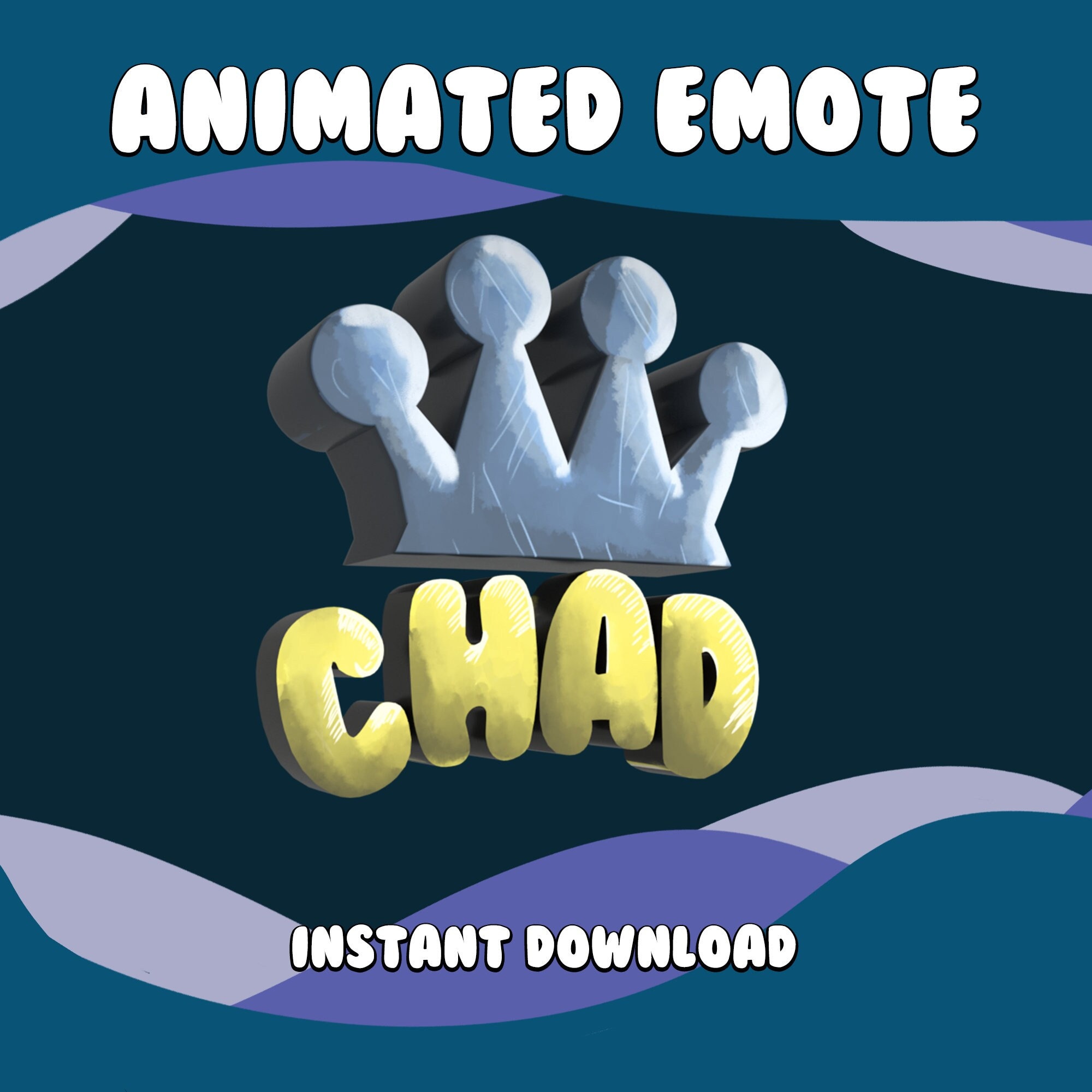 Animated Emote Chad Emote Twitch Emotes Discord Emotes Sub - Etsy