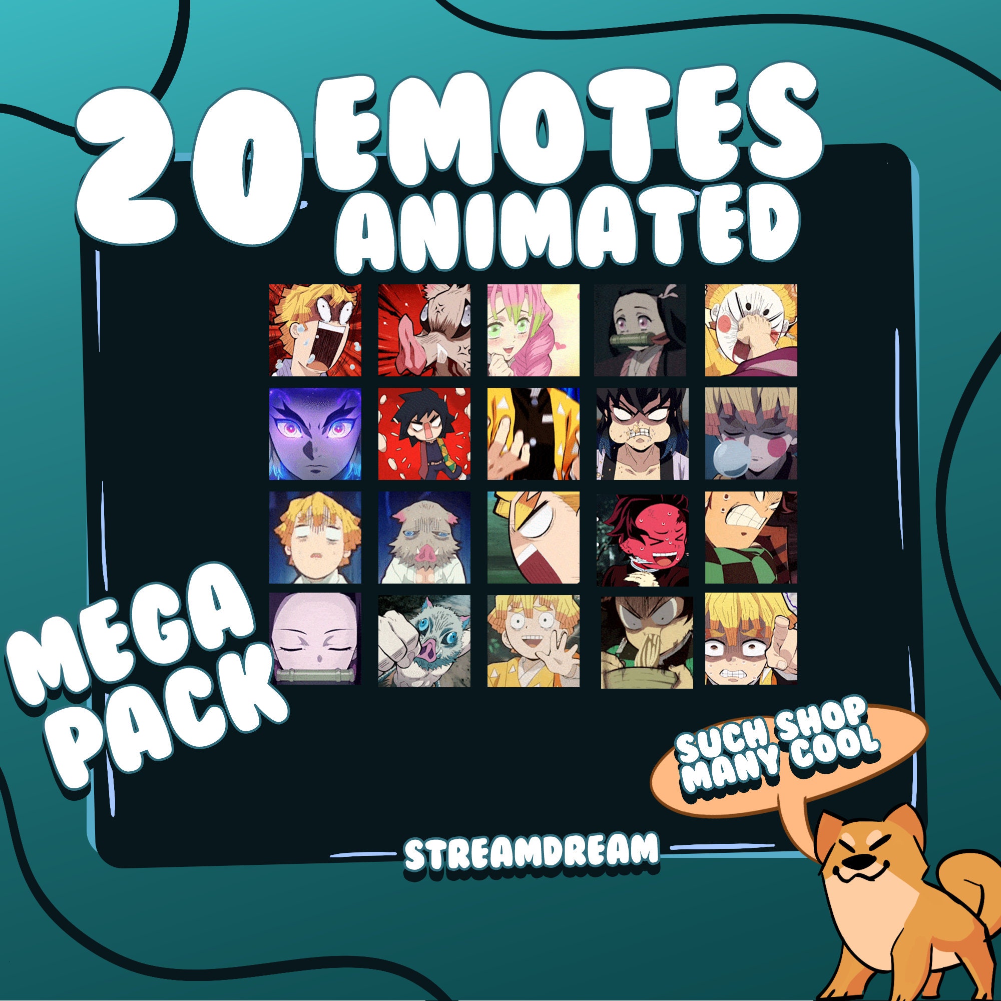 20 Animated Emote Mega Pack - Demon Anime - Fun and Goofy Emoji's for ...