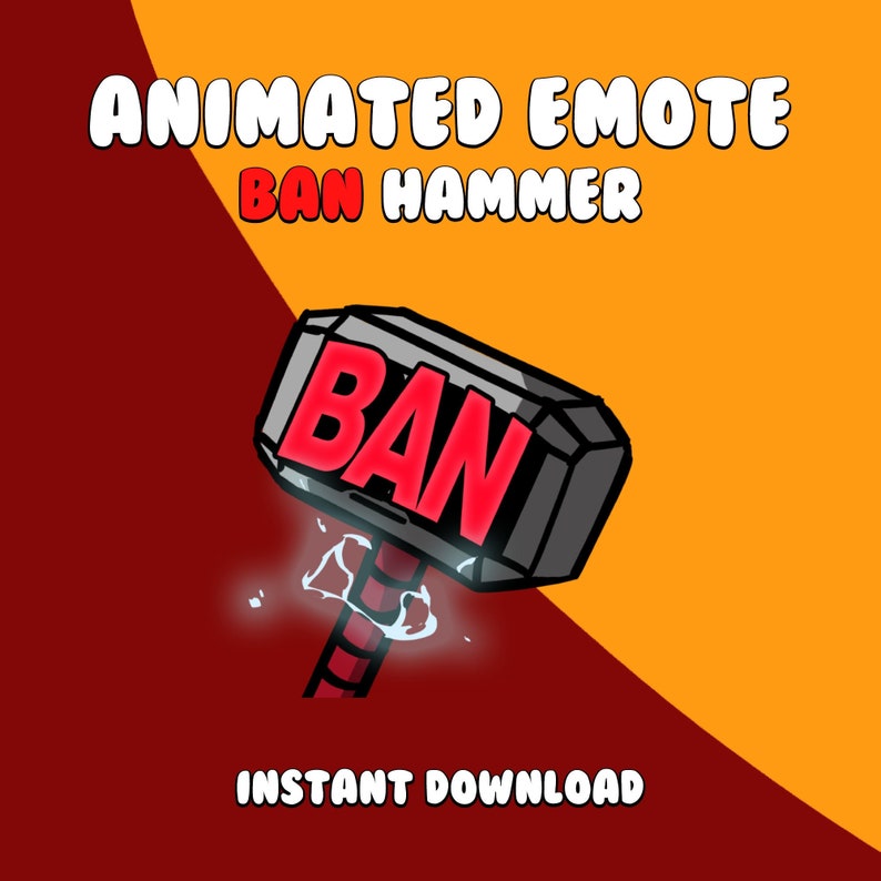 Animated Twitch Emote Mjolnir the BAN Hammer, Twitch Emoted Animated ...