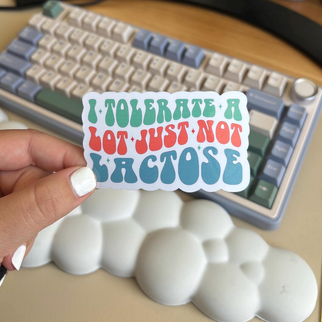 Lactose Intolerant Sarcastic Sticker, Groovy Retro Waterproof Vinyl - Etsy